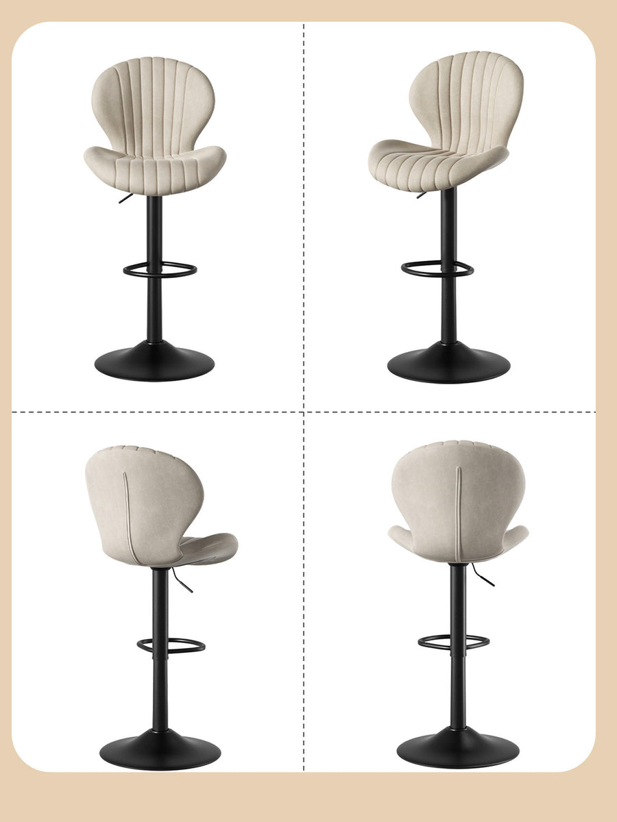 Hawsaiy Shell Shaped Swivel Bar Chairs, Set of 1/2/3/4 – nalupatio